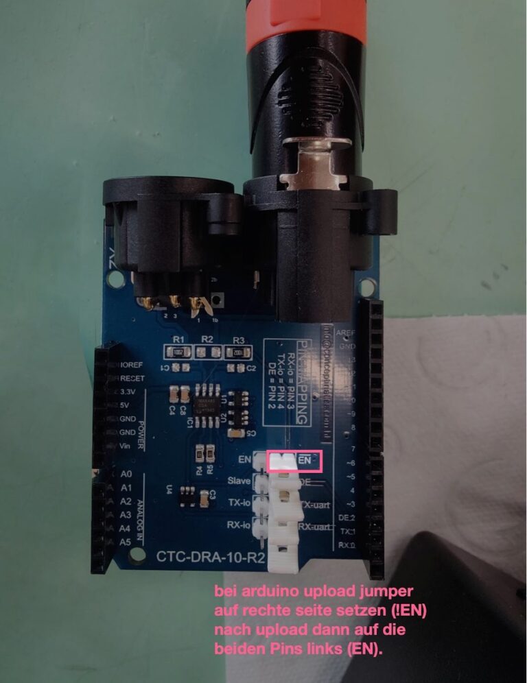 DMX Lampen steuern mit Arduino und dem DMX Shield – Werkstätten Design Film Kunst